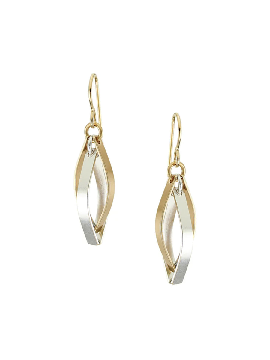 Interlocking Pointed Ribbon Hoops Earrings – Ravinia Festival Shop